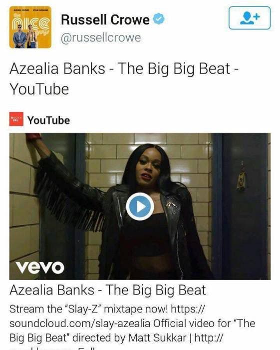 RZA says Azealia Banks is responsible for Russell Crowe altercation