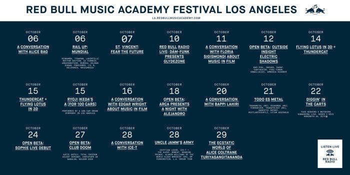 Red Bull Music Academy Festival heads to the West Coast for the first time