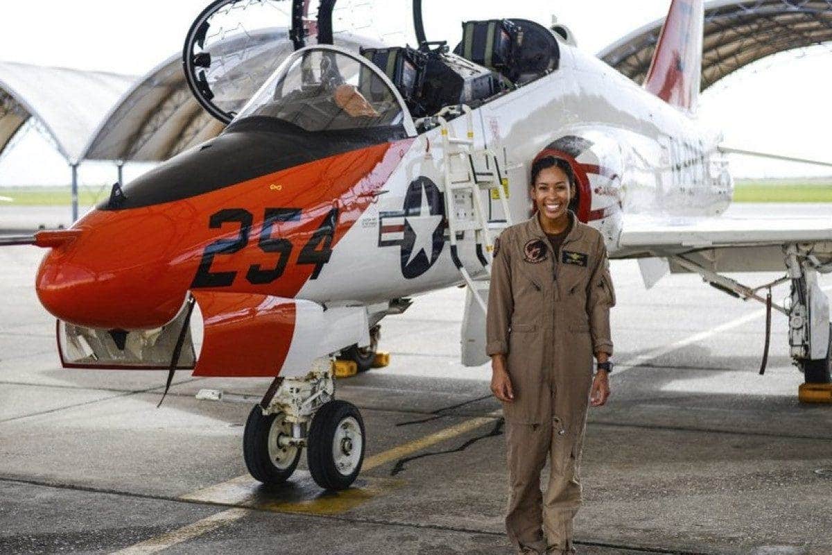 Navy officer becomes first Black female tactical fighter jet pilot