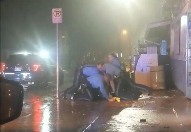 Disturbing video shows several Michigan cops pinning, punching Black man
