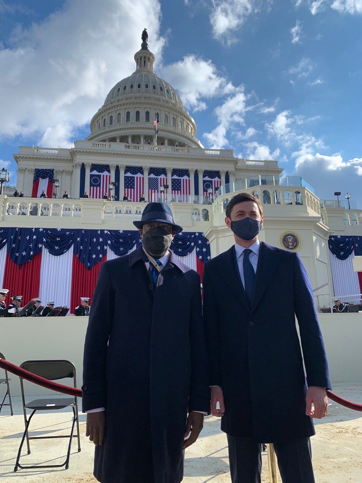 Georgia Senators John Ossoff and Raphael Warnock swear into office
