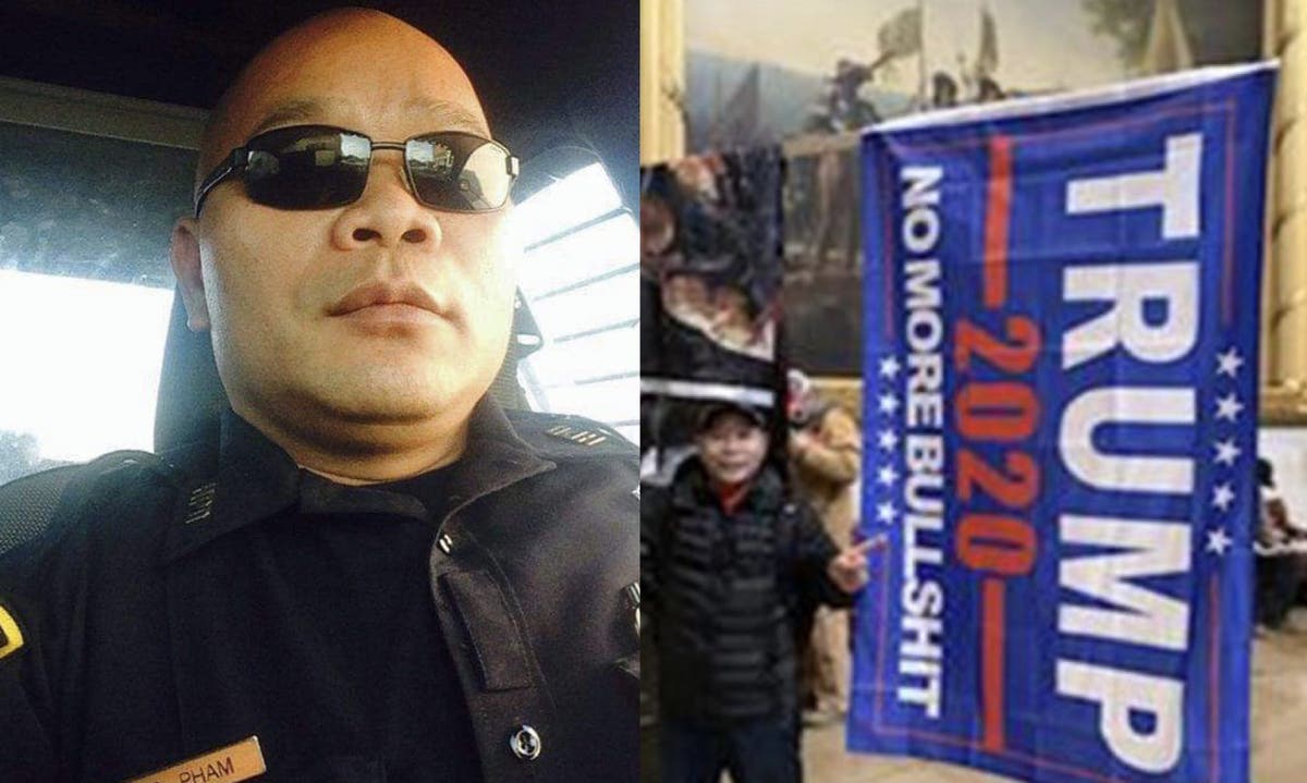 Cop charged in Capitol riots says he was looking at “historical art ...