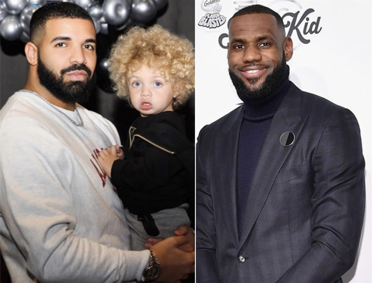 Drake’s son Adonis reacts to LeBron James’ basketball highlights in ...