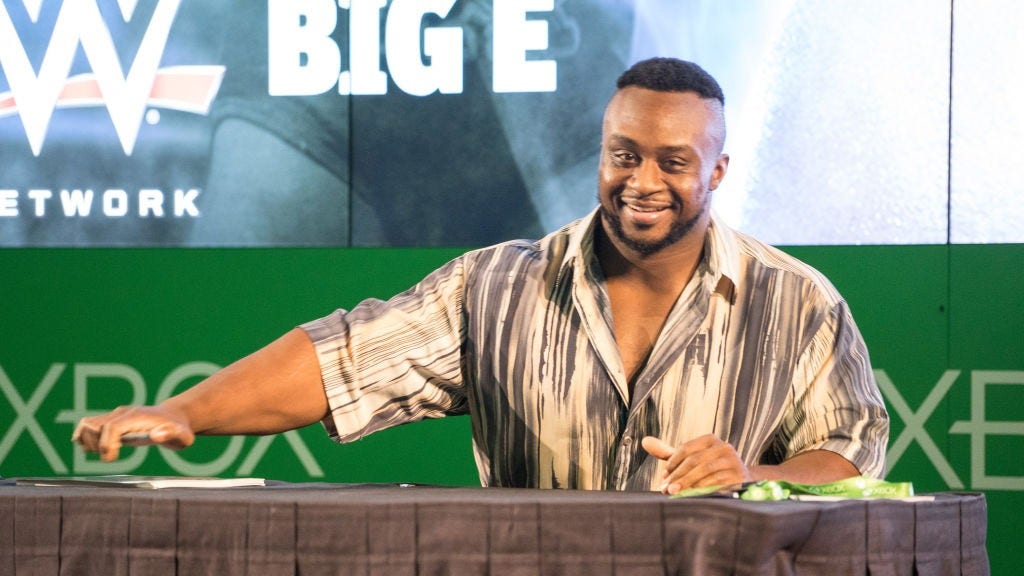 Big E recoverig after breaking his neck during WWE Smackdown