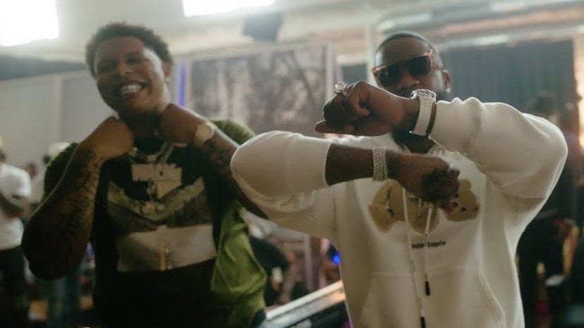 Gucci Mane recruits BiC Fizzle and BigWalkDog for "Red Flag"