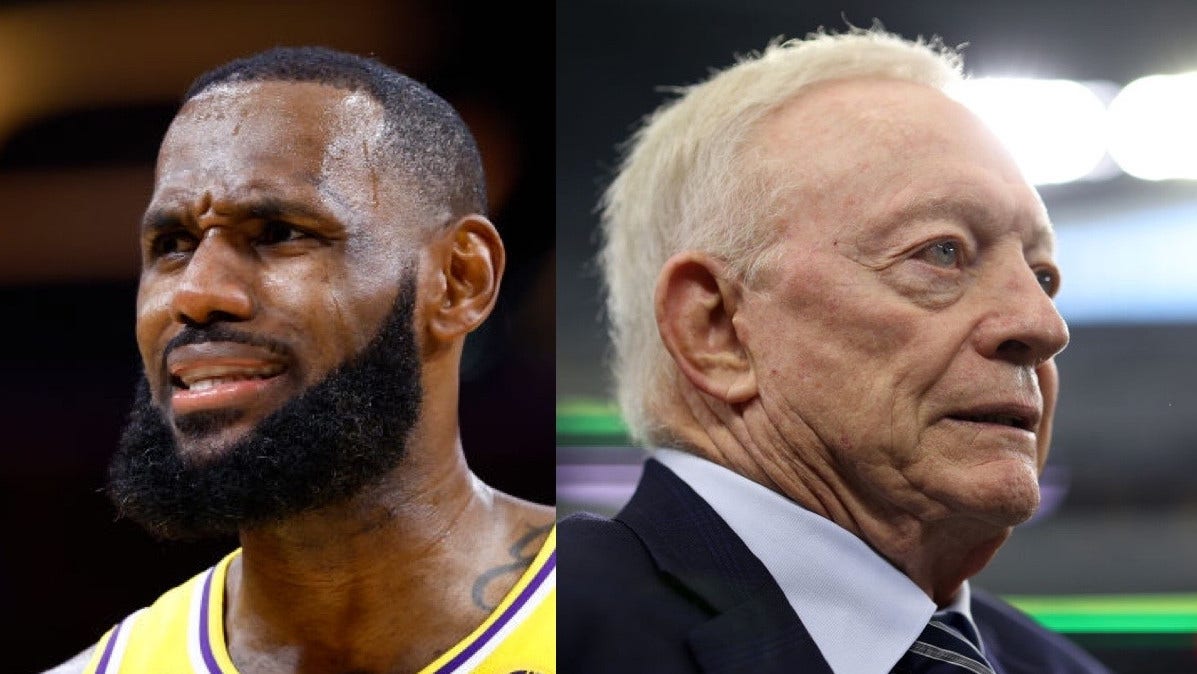 LeBron James calls out reporters for not addressing Jerry Jones pic