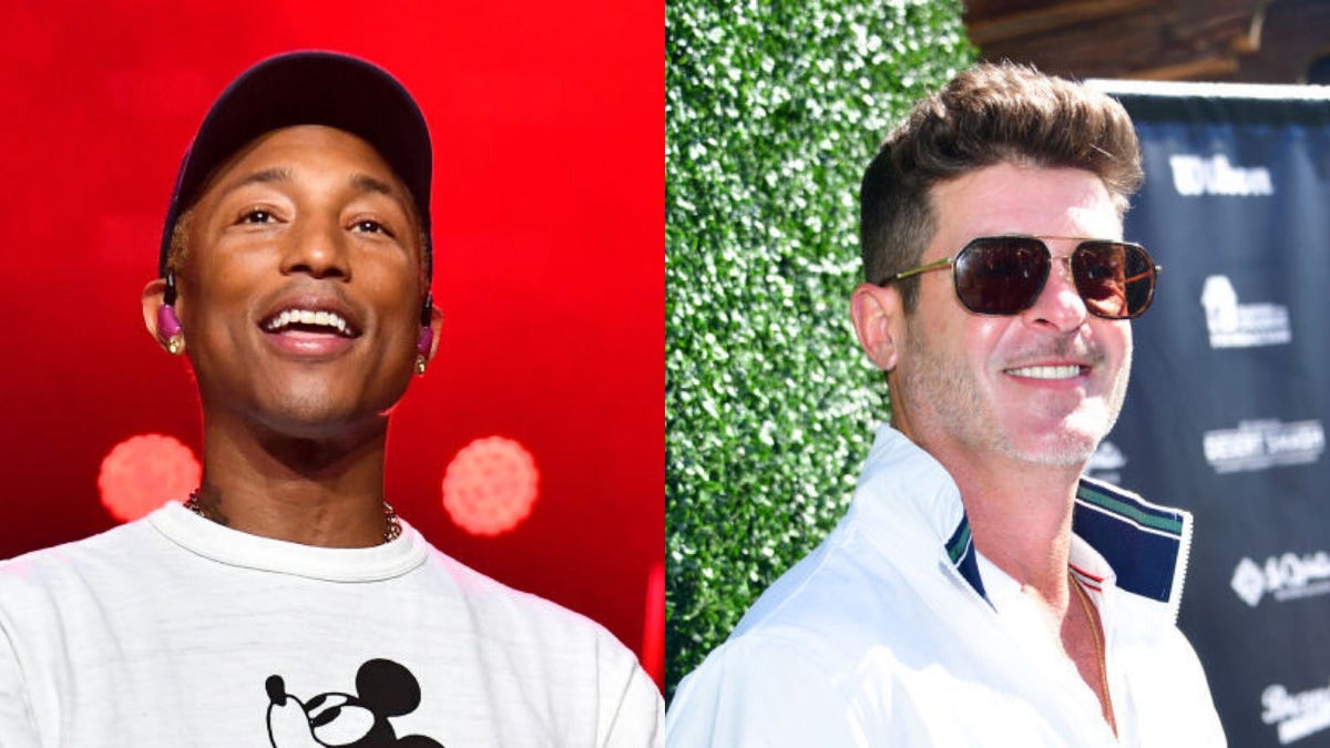 Pharrell signed Robin Thicke one day after live performance