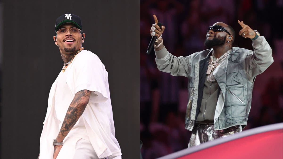 Chris Brown and Davido link up for the "UNAVAILABLE" challenge