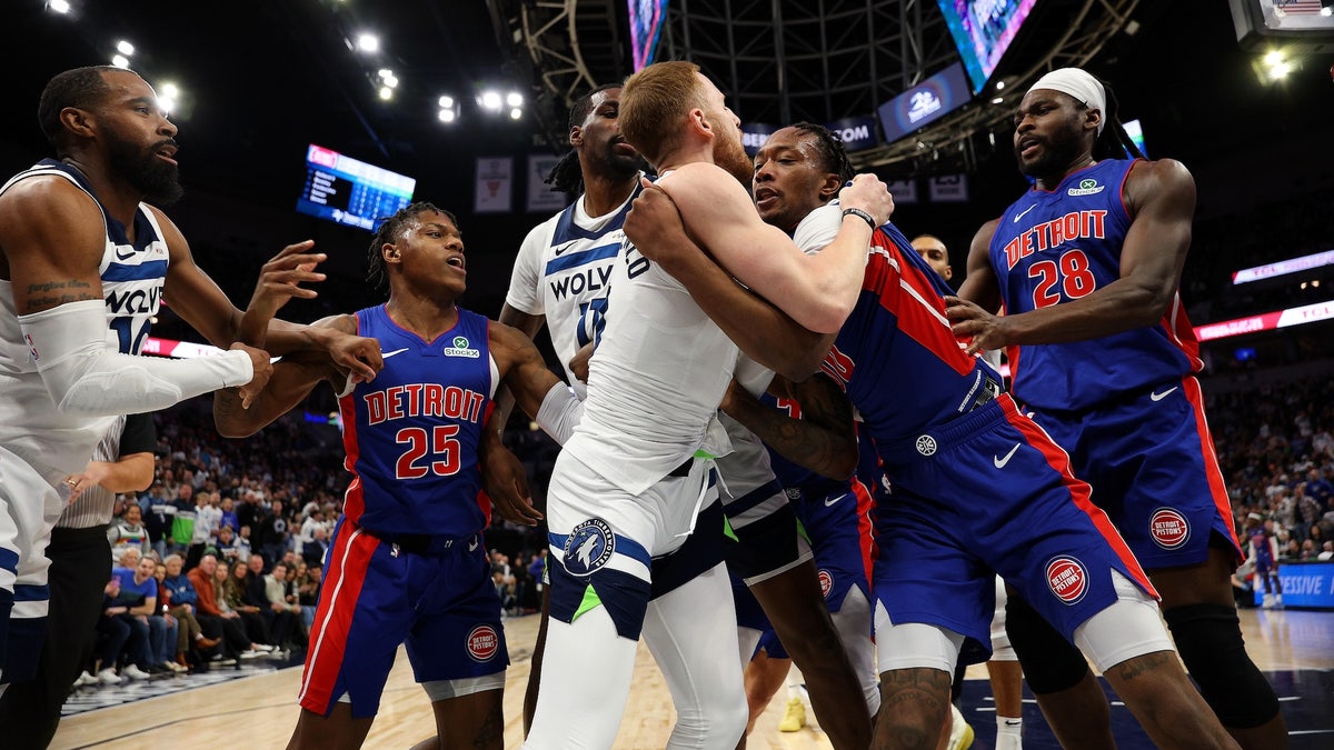 Pistons-Timberwolves brawl sparks "Malice at the Palace" comparisons