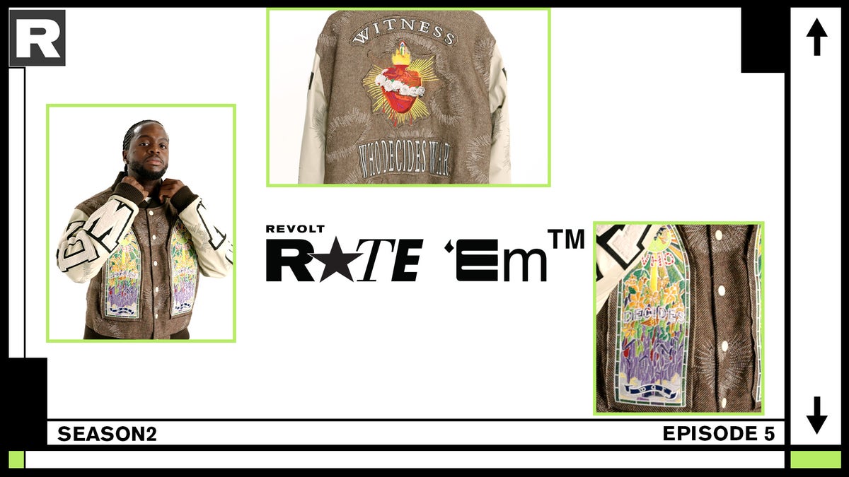 WHO DECIDES WAR Namesake Varsity Jacket | 'Rate 'Em'